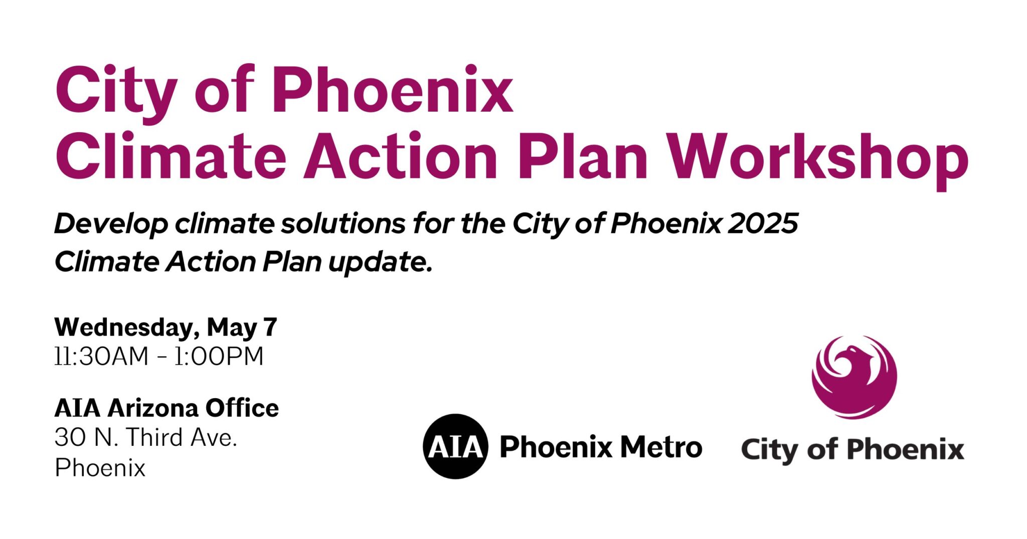 City of Phoenix Climate Action Plan Workshop - AIA Arizona