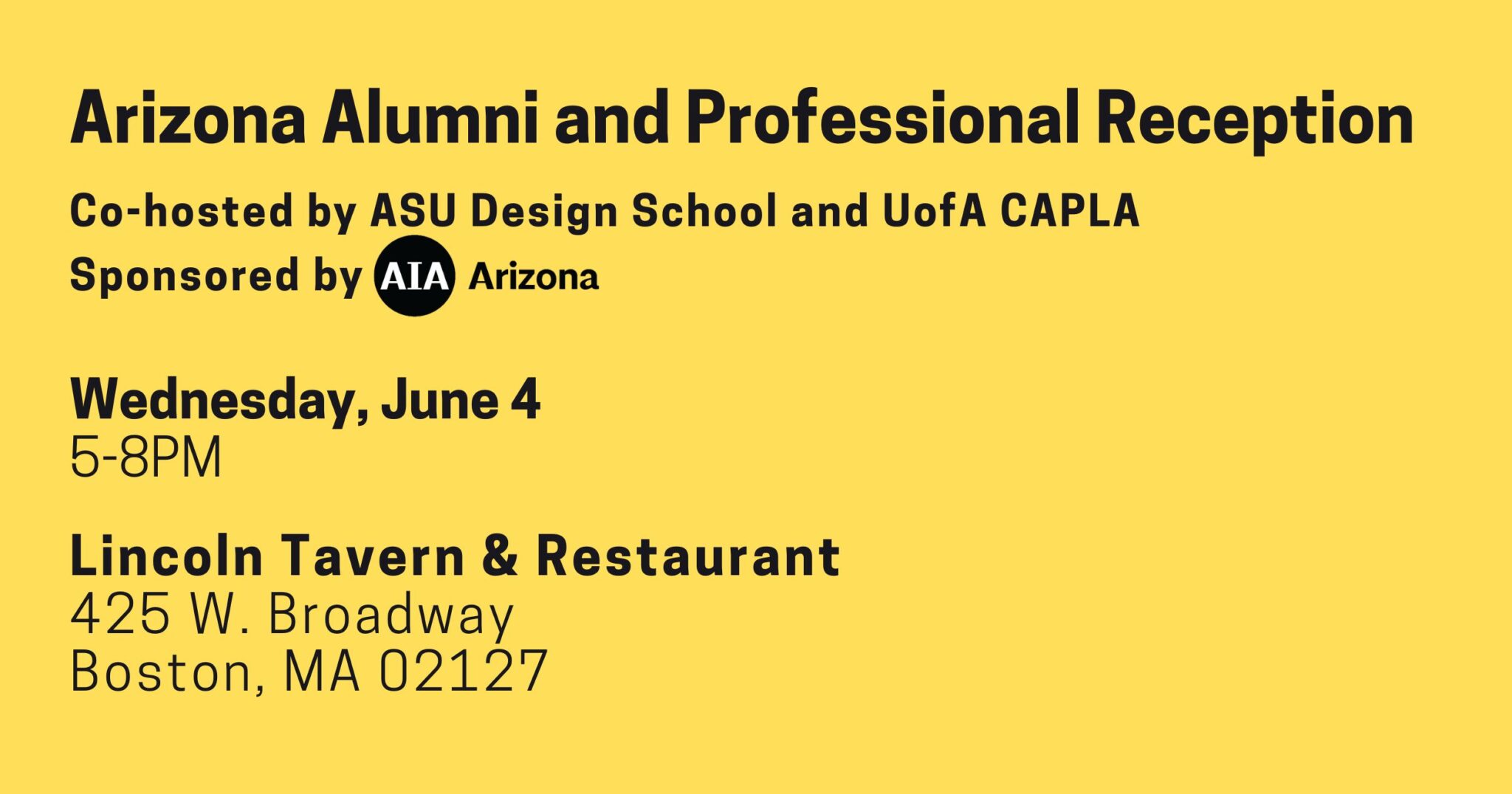 Arizona Alumni and Professional Reception - AIA Arizona